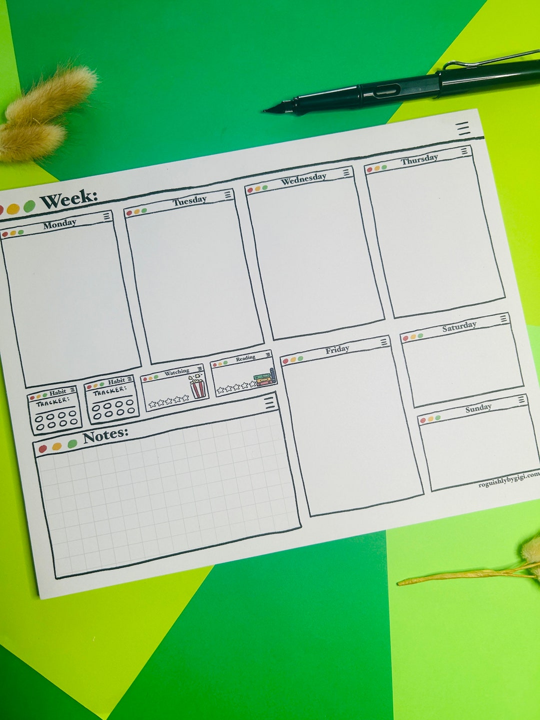 Weekly Planner Desk Pad, 50-page Tear Off, to Do List, Schedule ...