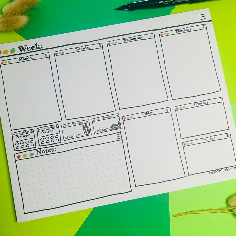 Weekly Planner Pad - Etsy