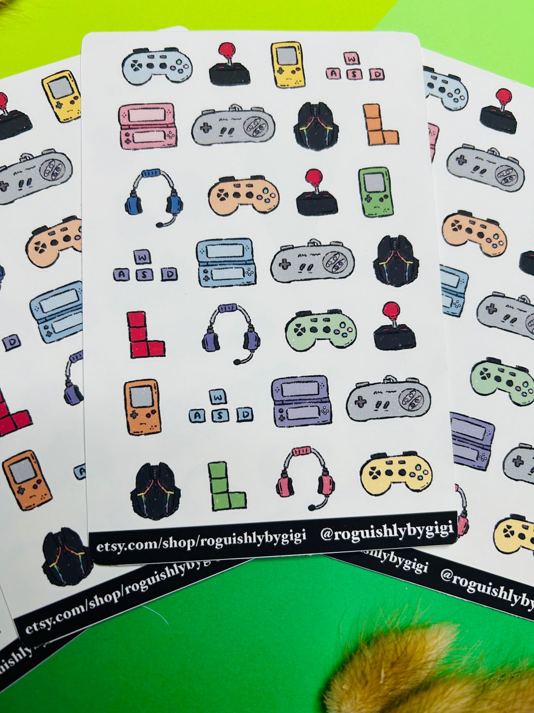 Gamer Planner Stickers Sheet, Video Game, Game Night, Bullet Journal ...