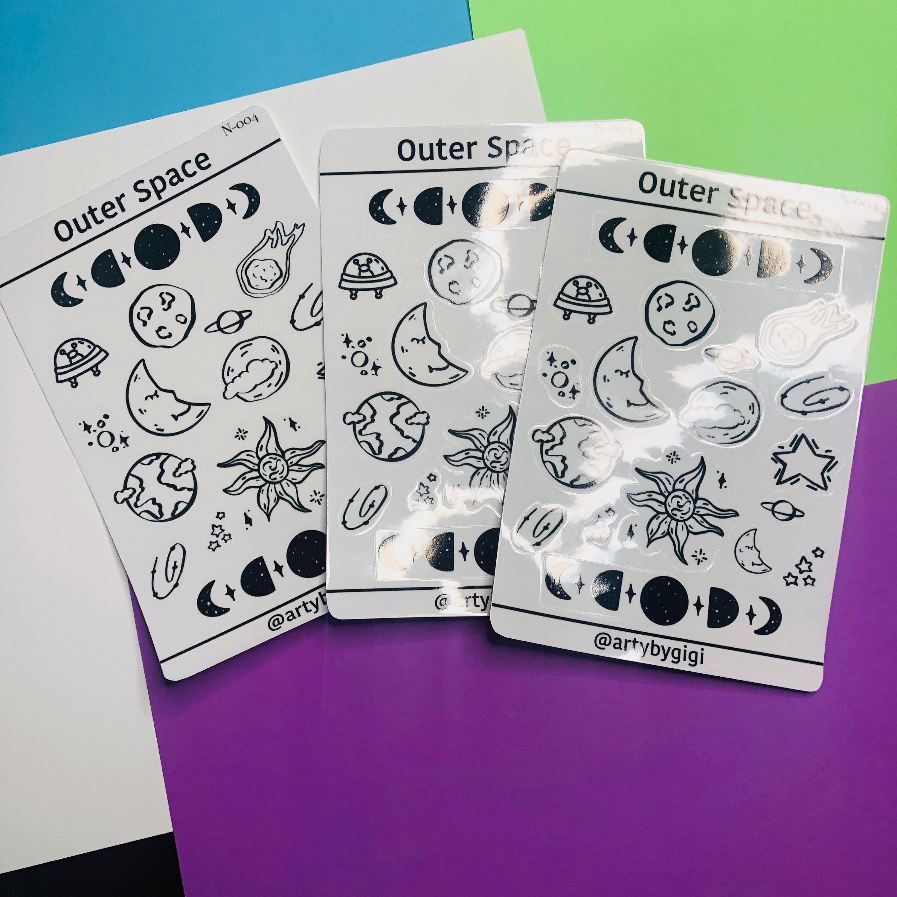 Outer Space Transparent Sticker Sheet for Astronomy Lovers - Etsy