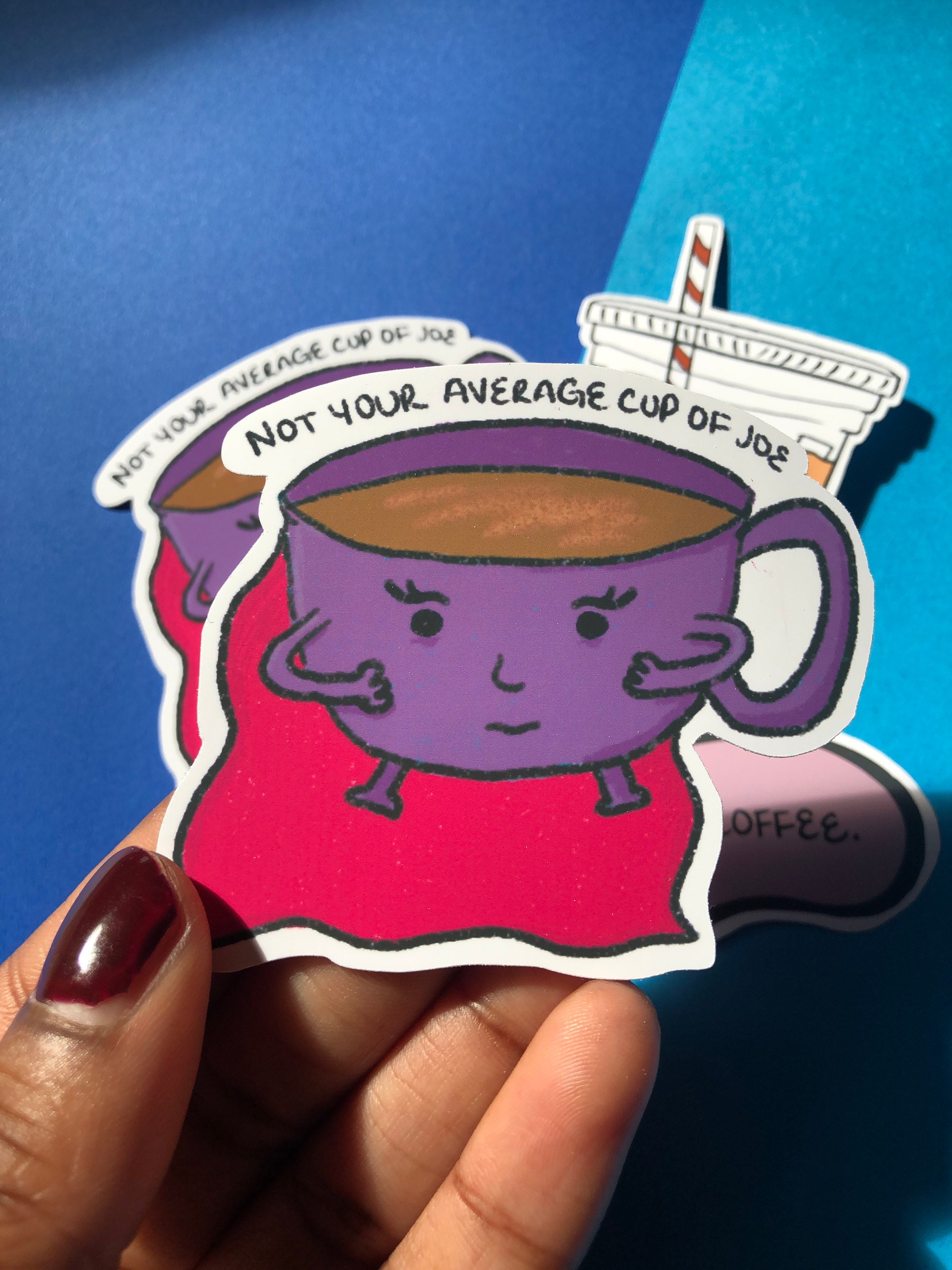 Coffee Sticker Set Cute Coffee Funny Coffee Stickers Vinyl - Etsy