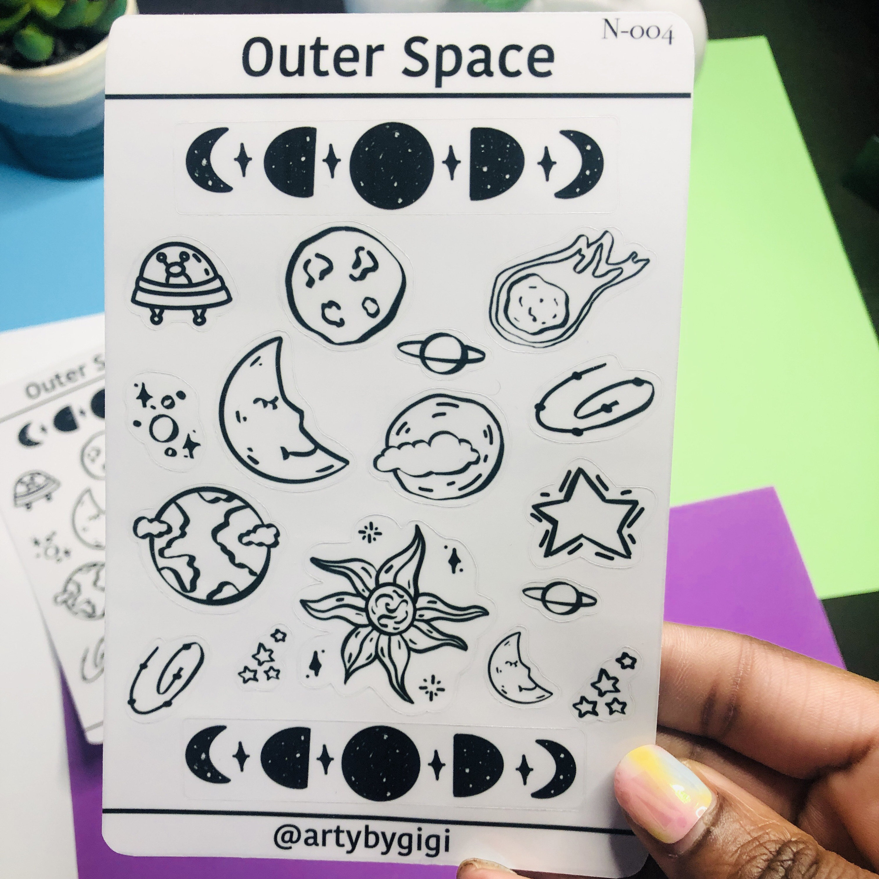 Outer Space Transparent Sticker Sheet for Astronomy Lovers - Etsy