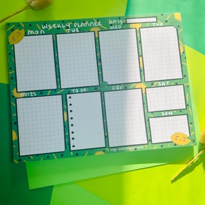 Lemons Weekly Planner Desk Pad, 50-page Tear Off, Memo, Schedule ...