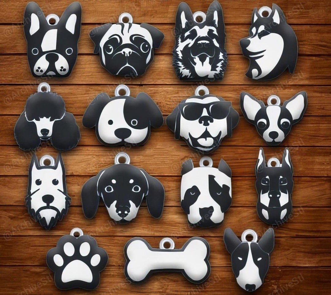 Dog Keychains 3D Printer Files/stl - Etsy