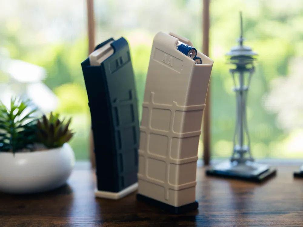 Double AA Battery Magazine Holder 3D Printer Stl/file - Etsy