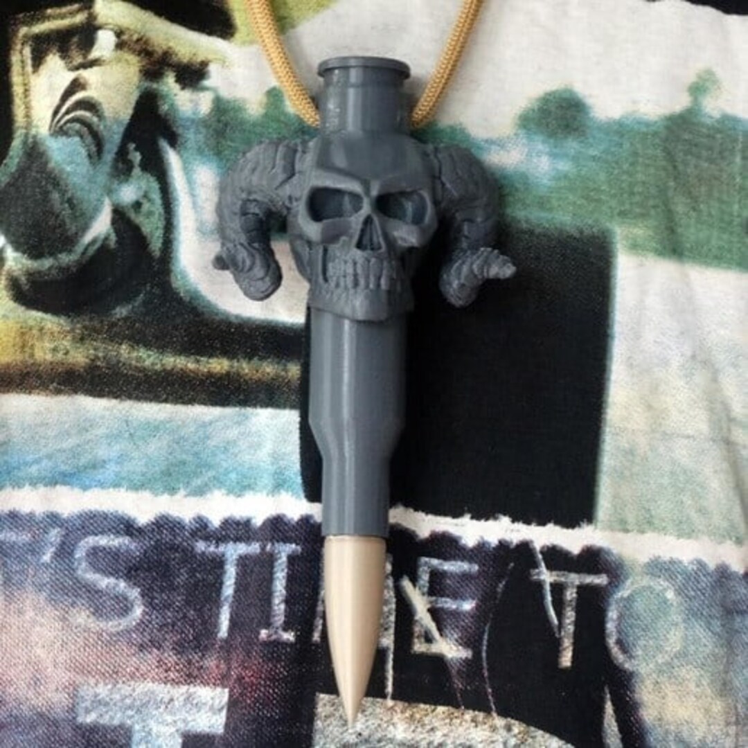 Skull Bullet Pendant V1 3D Print File/stl - Etsy