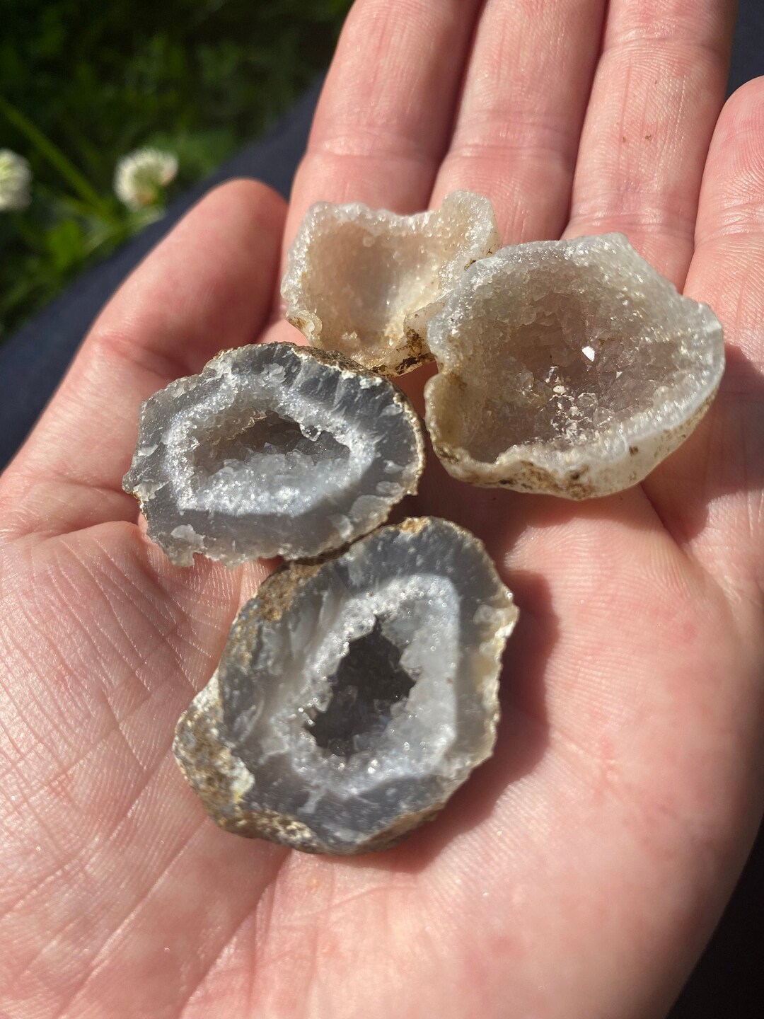 Geode bundles - Geode pairs - Quartz geodes - blue agate geodes ...