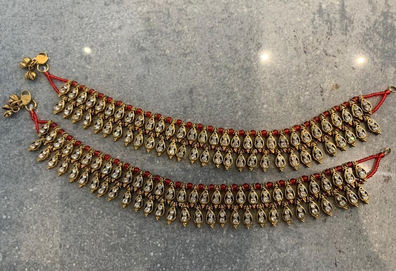 Ankle Anklet Payal ,feet Jewellery Bridal Indian Bollywood Fashions - Etsy
