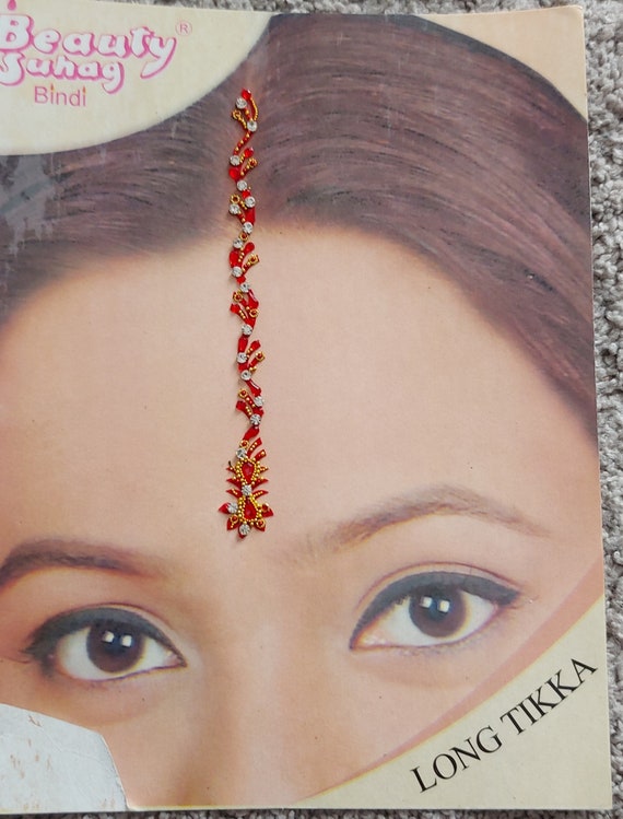 Bridal Diamante Long Bindi Festival Forehead Jewellery Face | Etsy