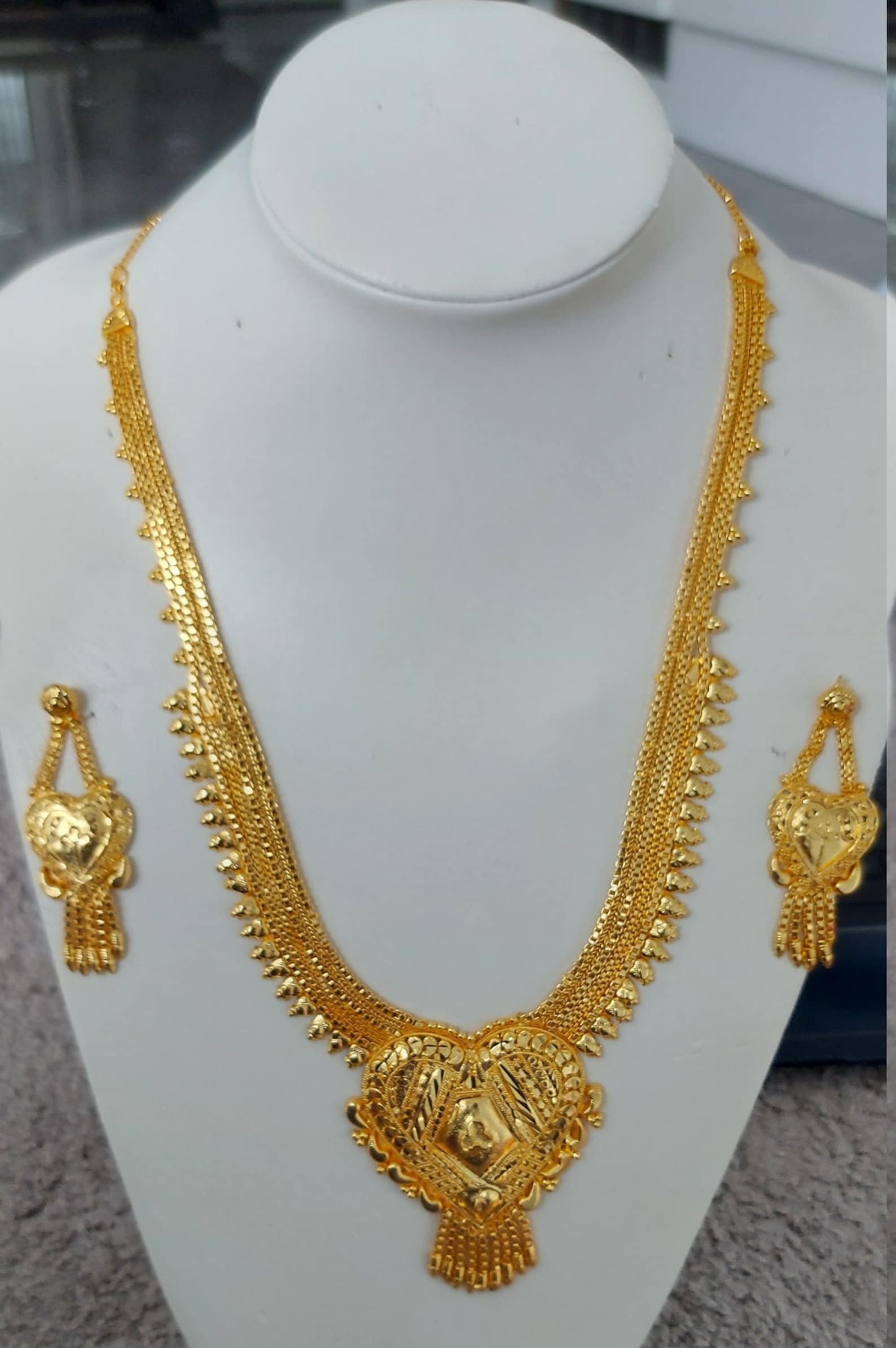 Gold Neckless Set Indian Bollywood Traditional Bridal - Etsy
