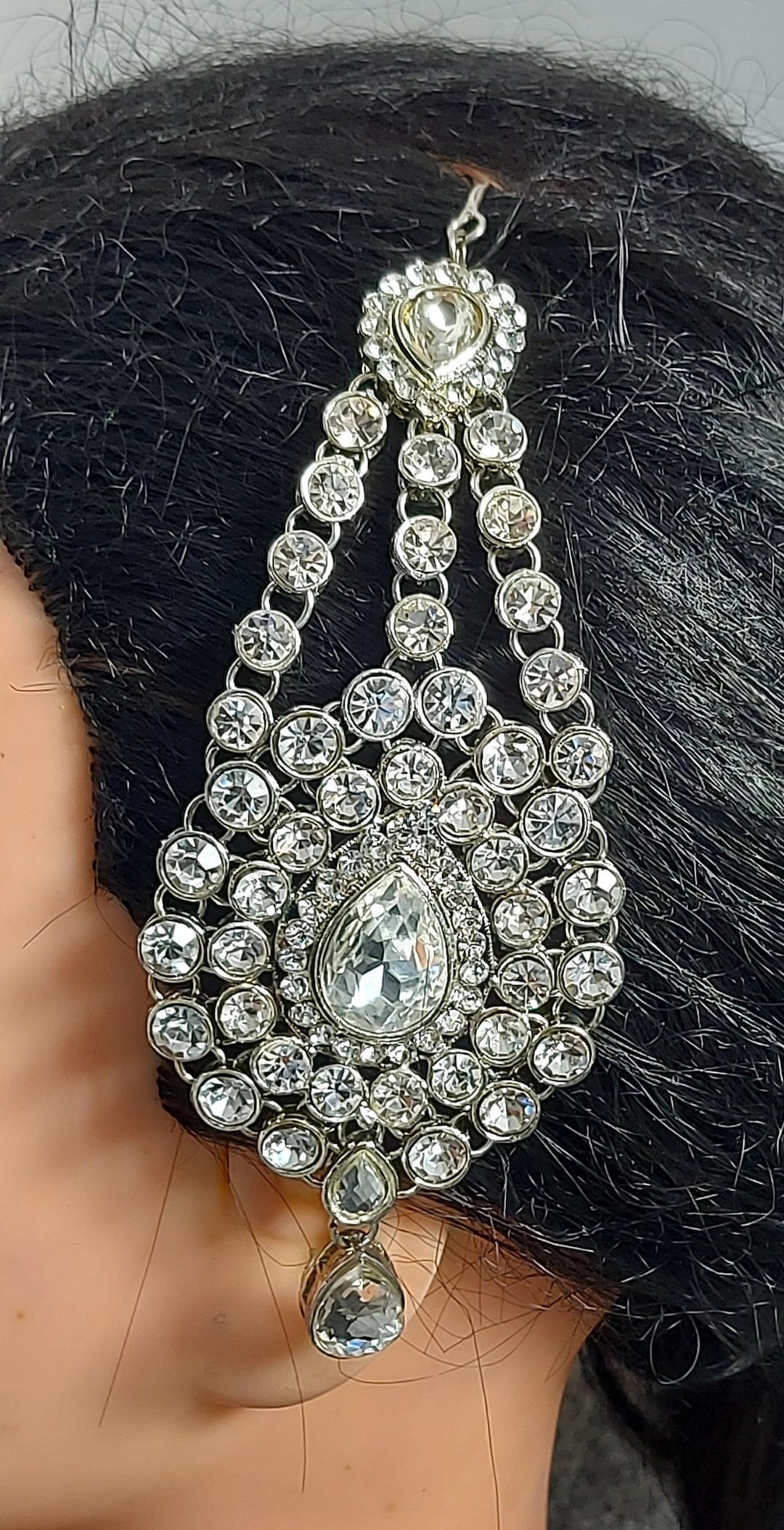 Indian Bridal Jewellery Hair Jhumar .joomar Accessory ,math Mang Tika ...