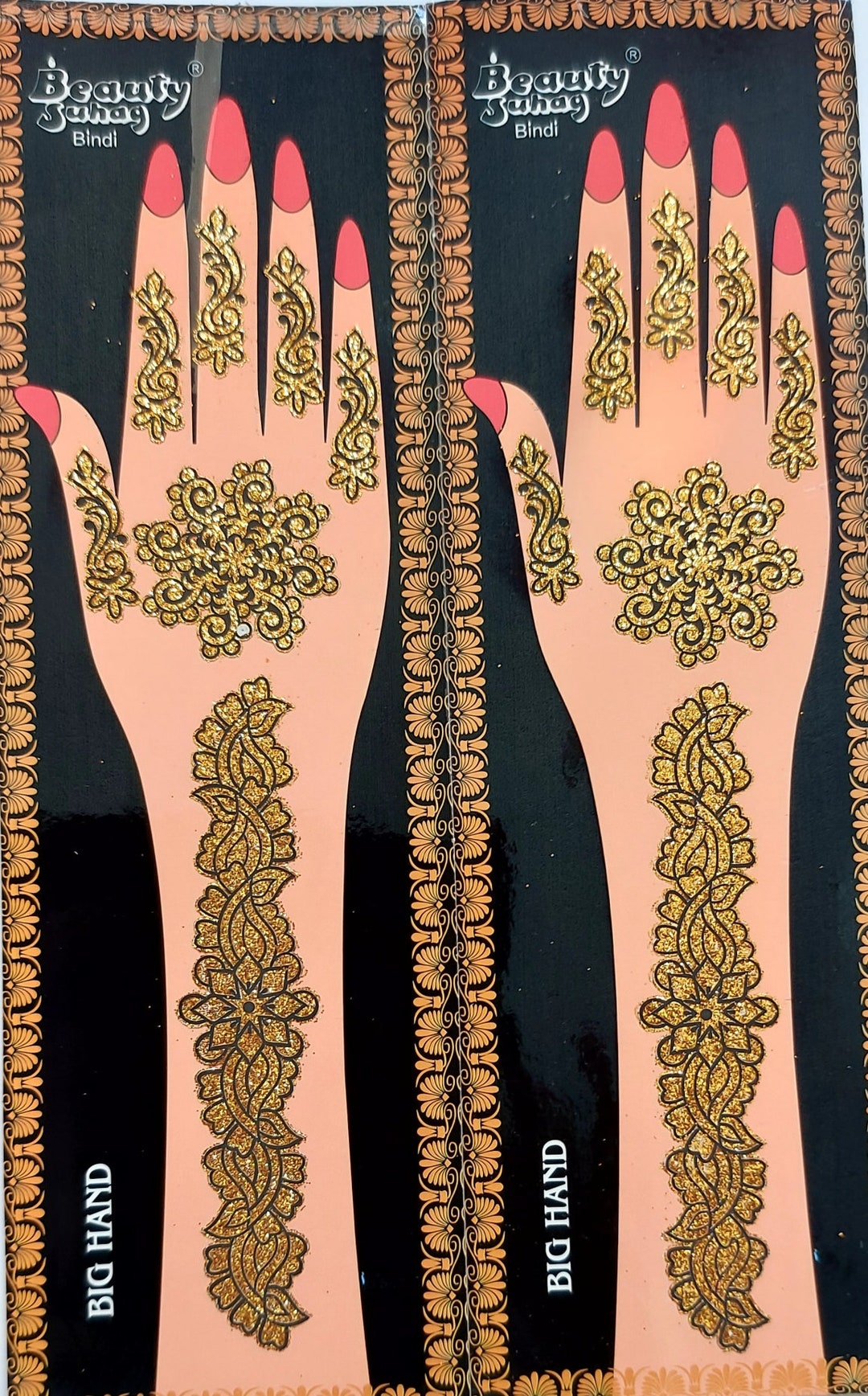 Glitter Temporary Hand ,body ,face Tattoo ( Sold as Pair Two Hand ) - Etsy