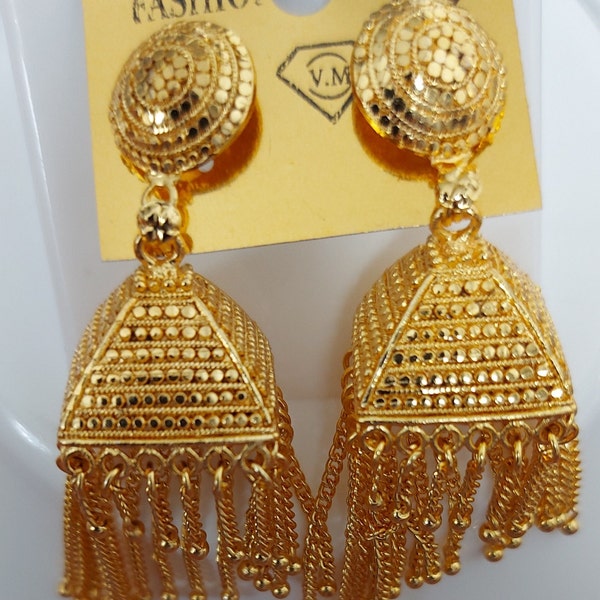 Indian Gold Earrings - Etsy