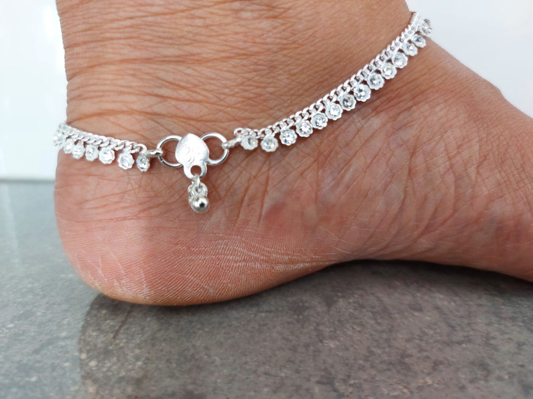 Stunning Diamante Payal Foot Jewellery Ankle Anklet ,bridal ,party - Etsy