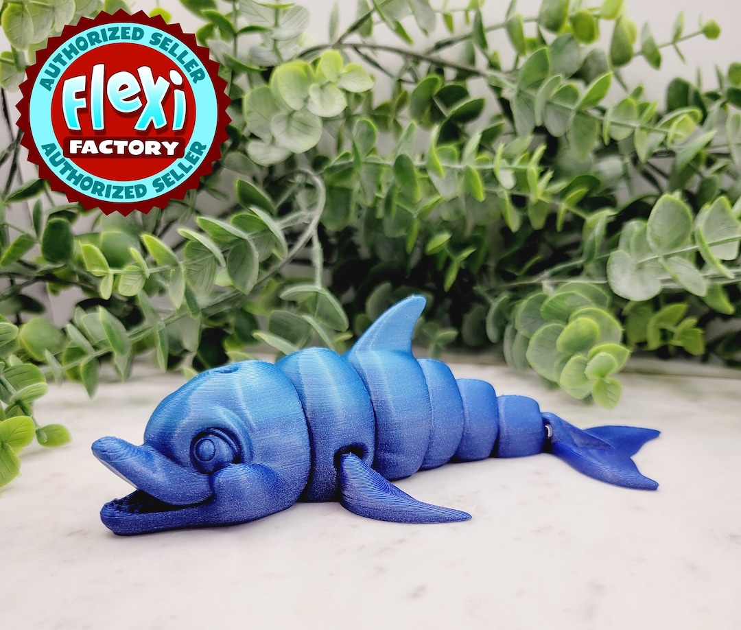 3D Printed Articulating Flexi Dolphin From Tik Tok - Fidget Toy - 3d ...