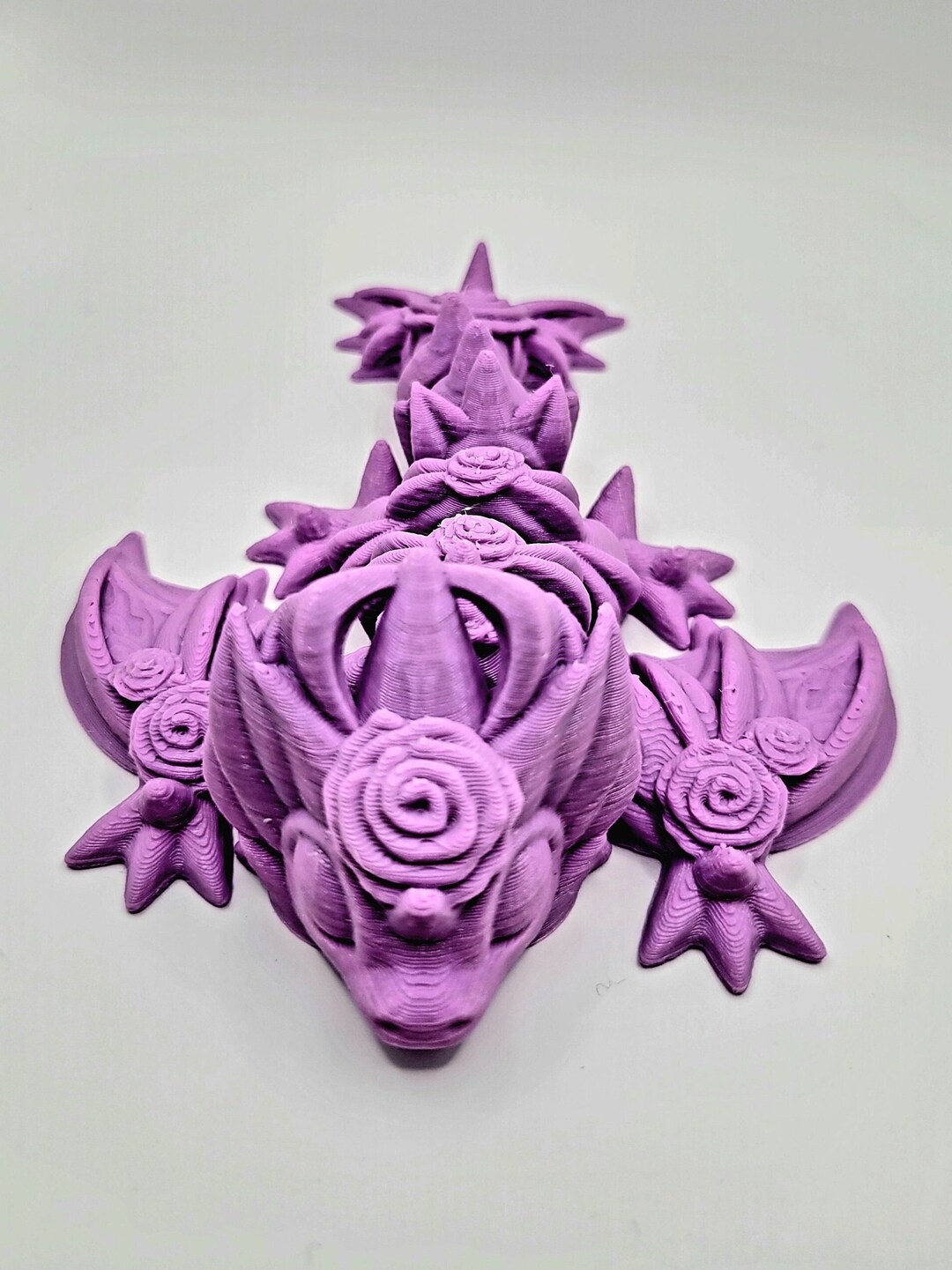 Articulating Tiny Rose Wyvern Dragon, Flexible Dragon Toy, Cinderwing3d ...