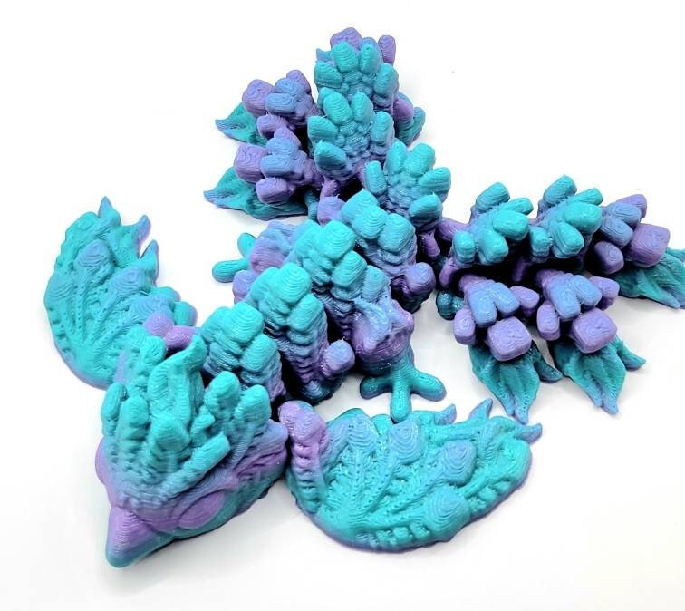 3D Printed Articulating Tiny Phoenix From Tik Tok Fidget Toy - Etsy