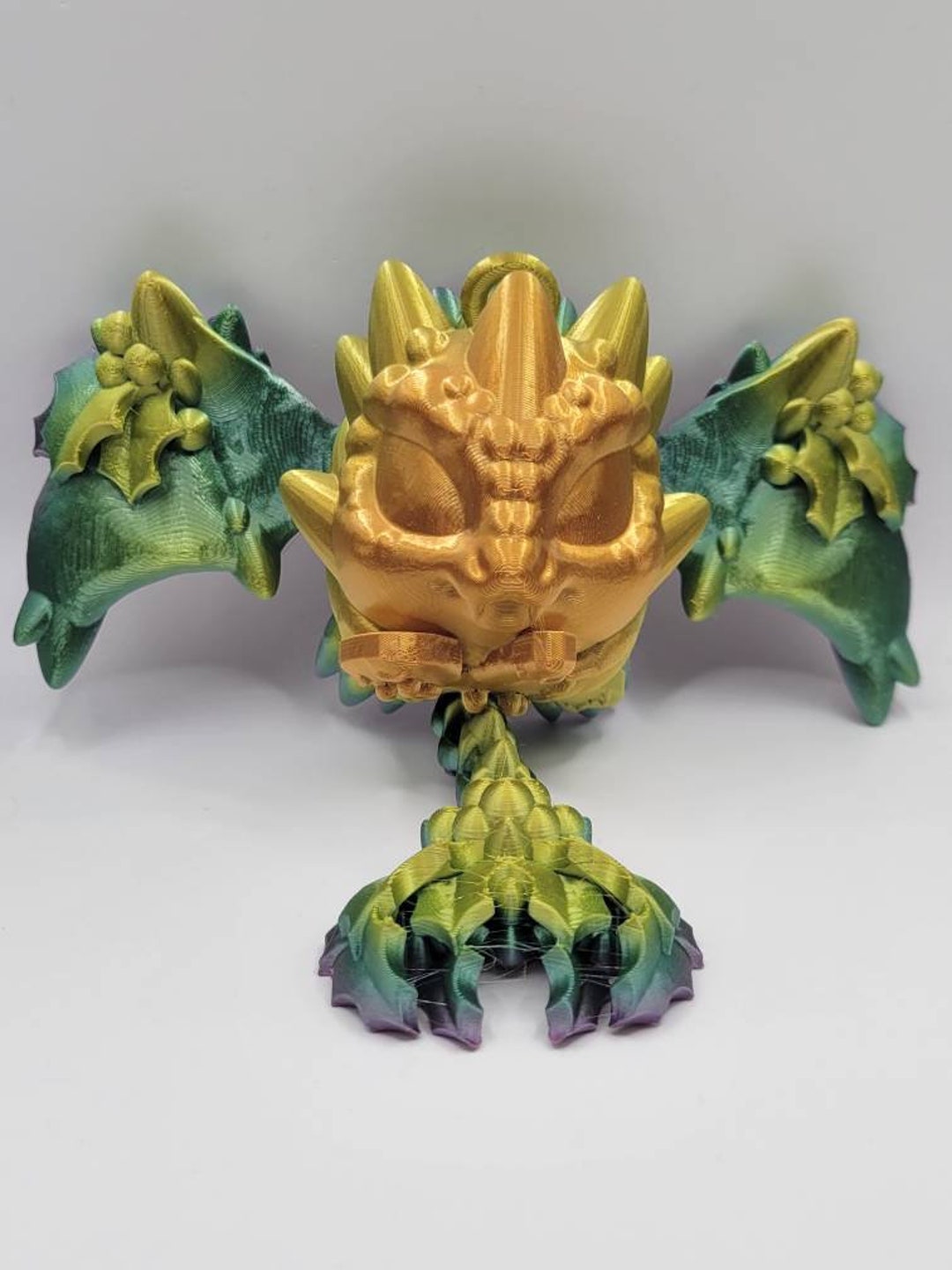 Articulated Holly Dragon, Flexible Dragon Toy, Cinderwing 3D Authorized ...