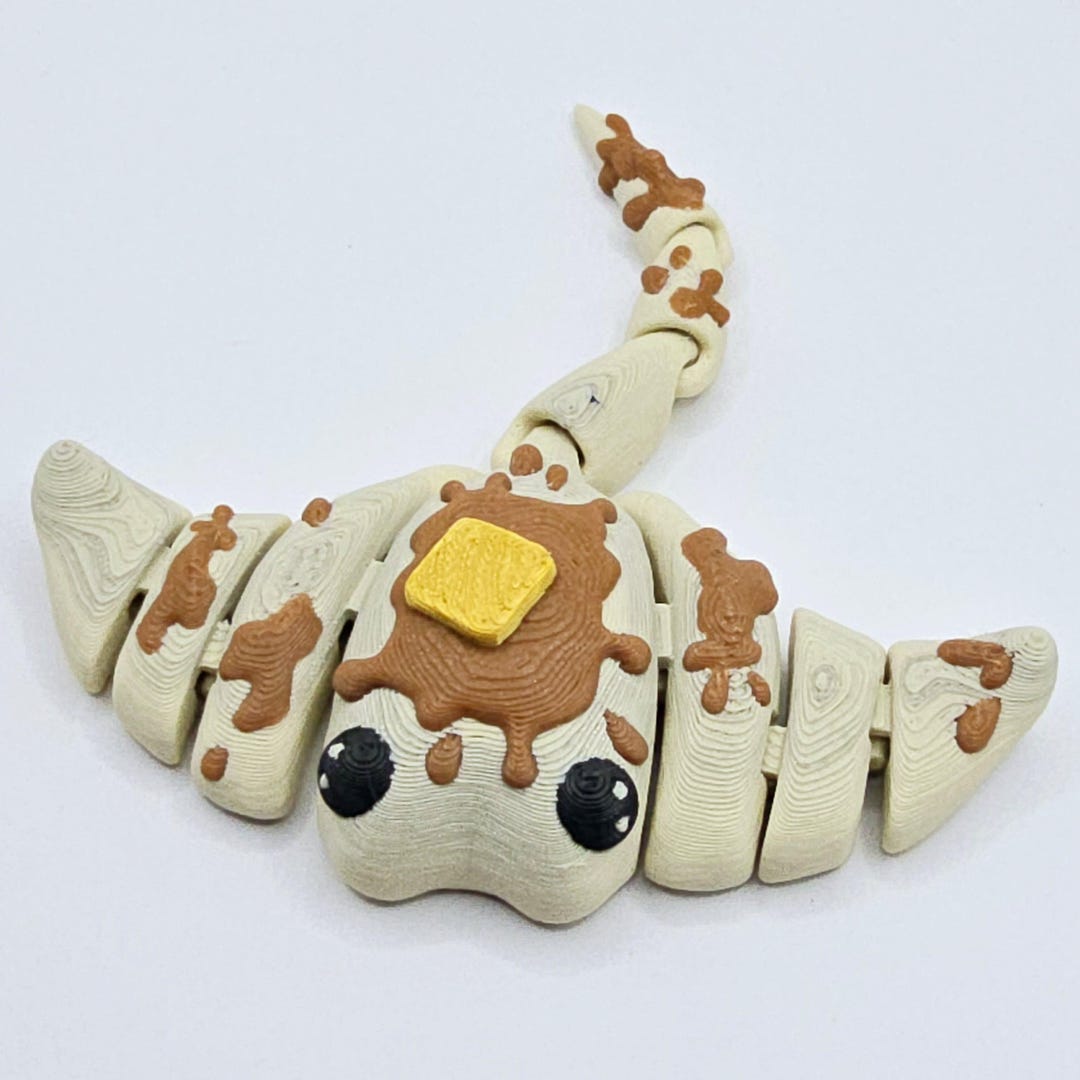 Cute 3D Printed Articulated Stingray - Pancake Stingray With Butter ...