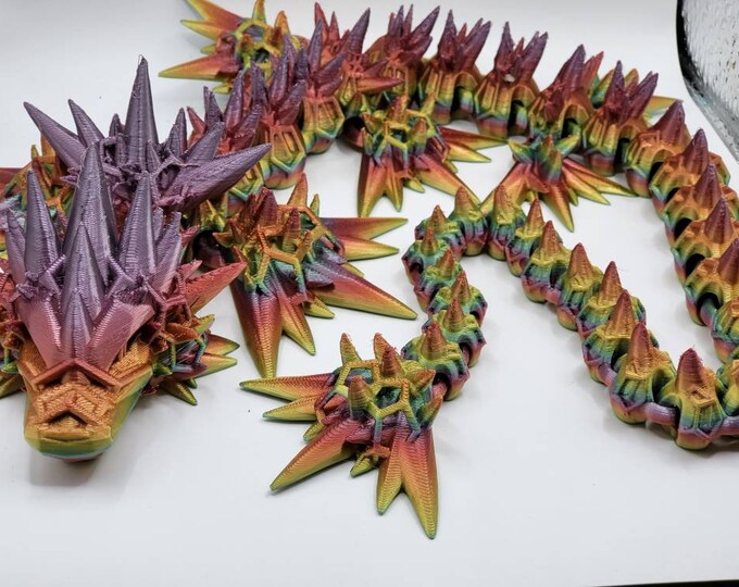 3D Printed Articulated Void Sea Dragon | Dragon Fidget Toy | Flexi Void ...
