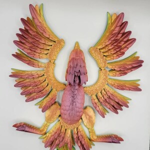 3D Printed Flexi Phoenix | 3D Printed Articulating Phoenix | Fidget Toy ...