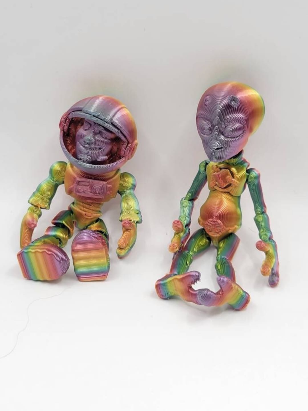 Articulating Alien and Astronaut Set, Flexible Astronaut and Alien Toy ...
