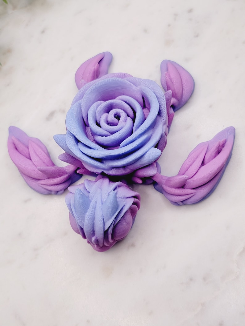 3d Printed Articulating Rose Turtle Turtle Cute Turtle - Etsy