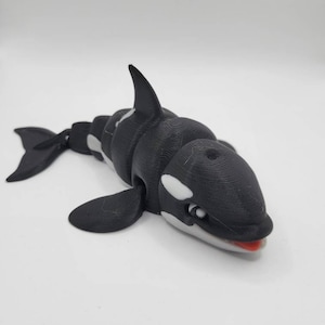 3D Printed Articulating Flexi Orca From Tik Tok Fidget Toy 3d Printed Toys Flexi Orca Orca Toy ...