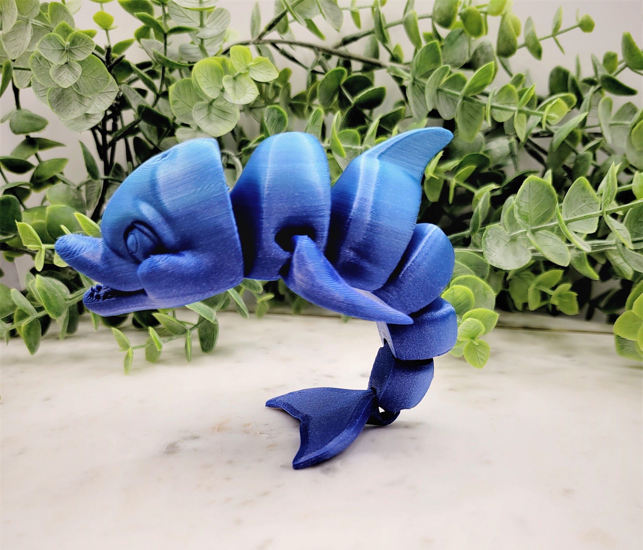 3D Printed Articulating Flexi Dolphin From Tik Tok Fidget - Etsy