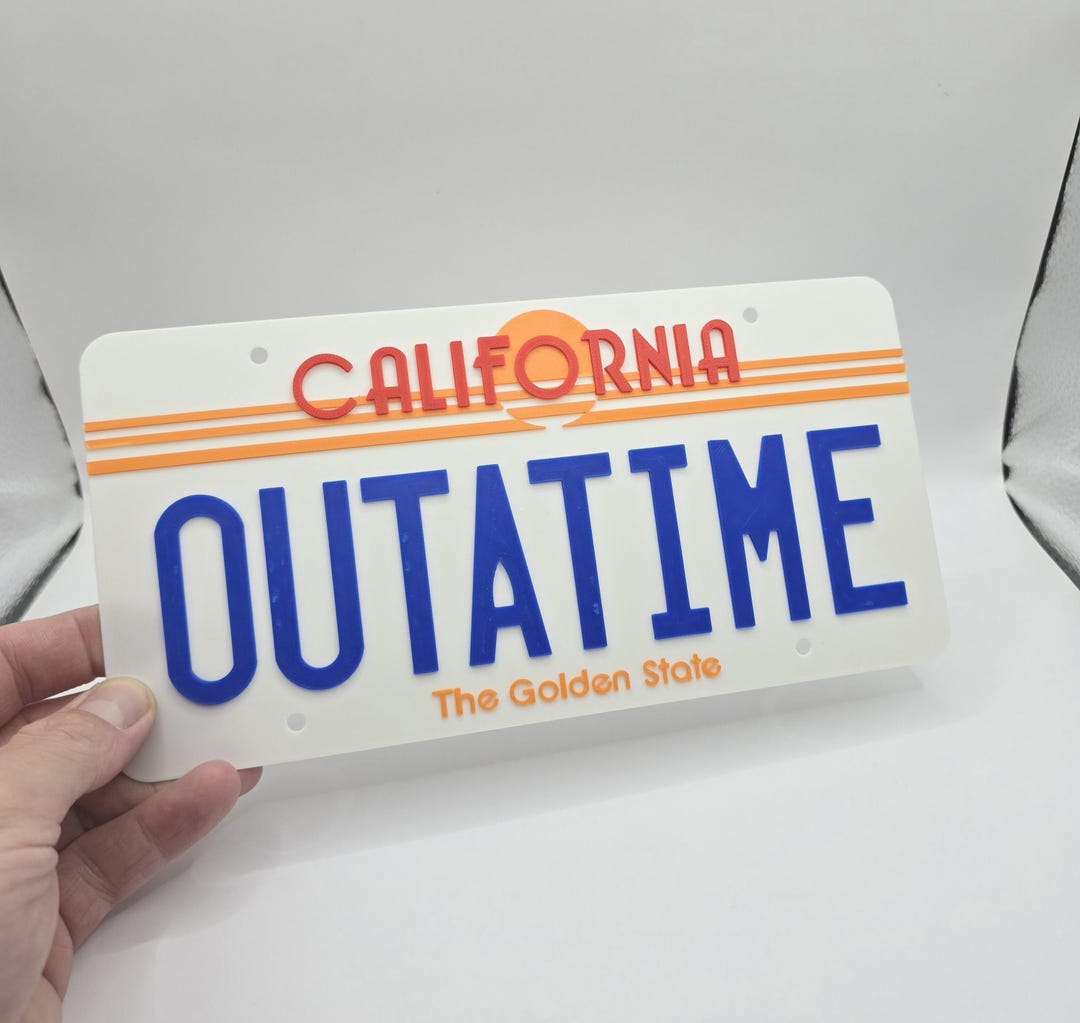 Back to the Future Inspired License Plate Sign - Outatime License Plate ...