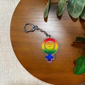Feminist Symbol Keychains Acrylic Charms Feminist Keychains the Future ...