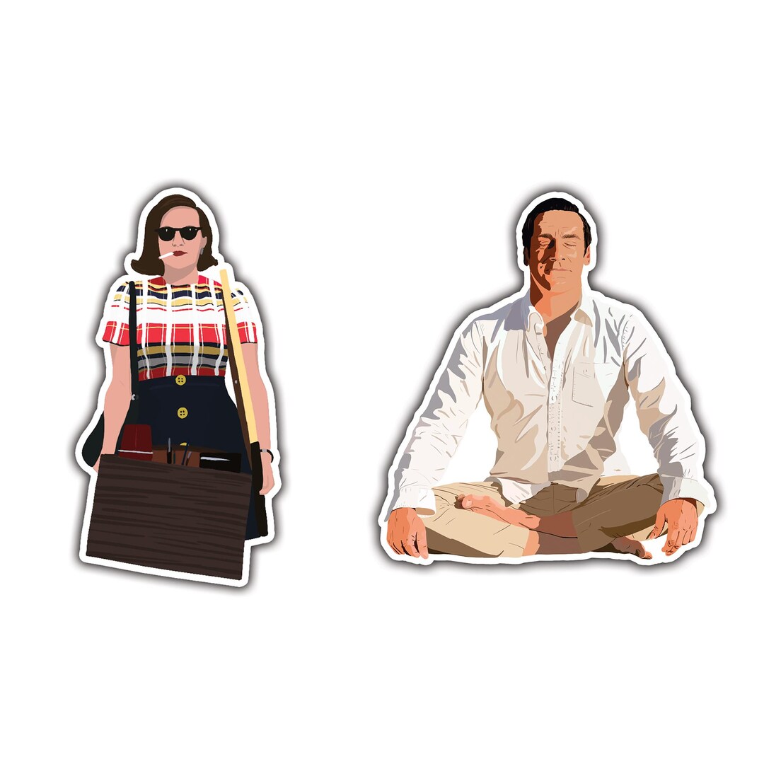 Mad Men Stickers Laptop Sticker Mad Men Don Draper Peggy Olson - Etsy