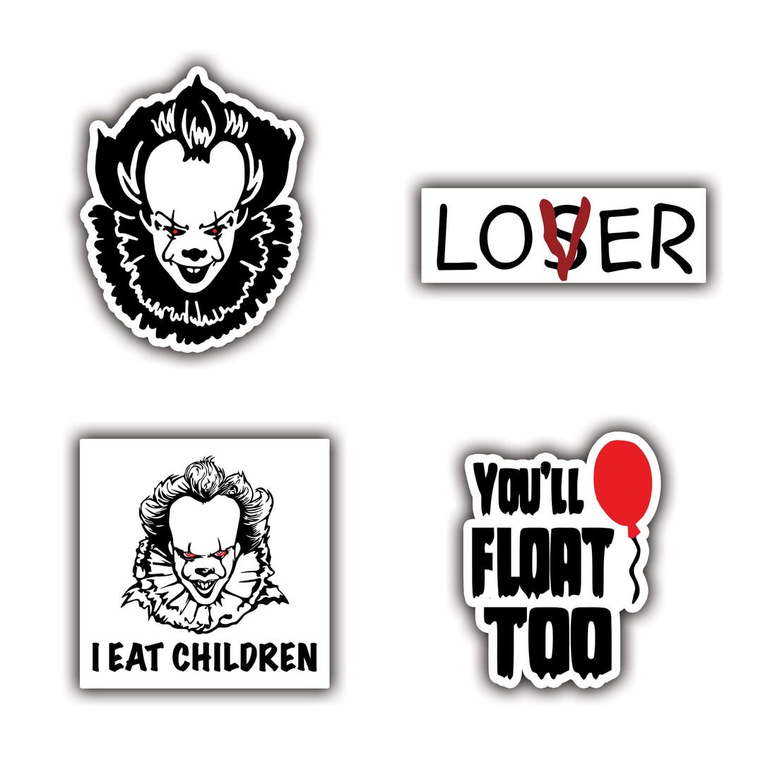 It Movie Pennywise Sticker Laptop Sticker Horror Movie Sticker ...