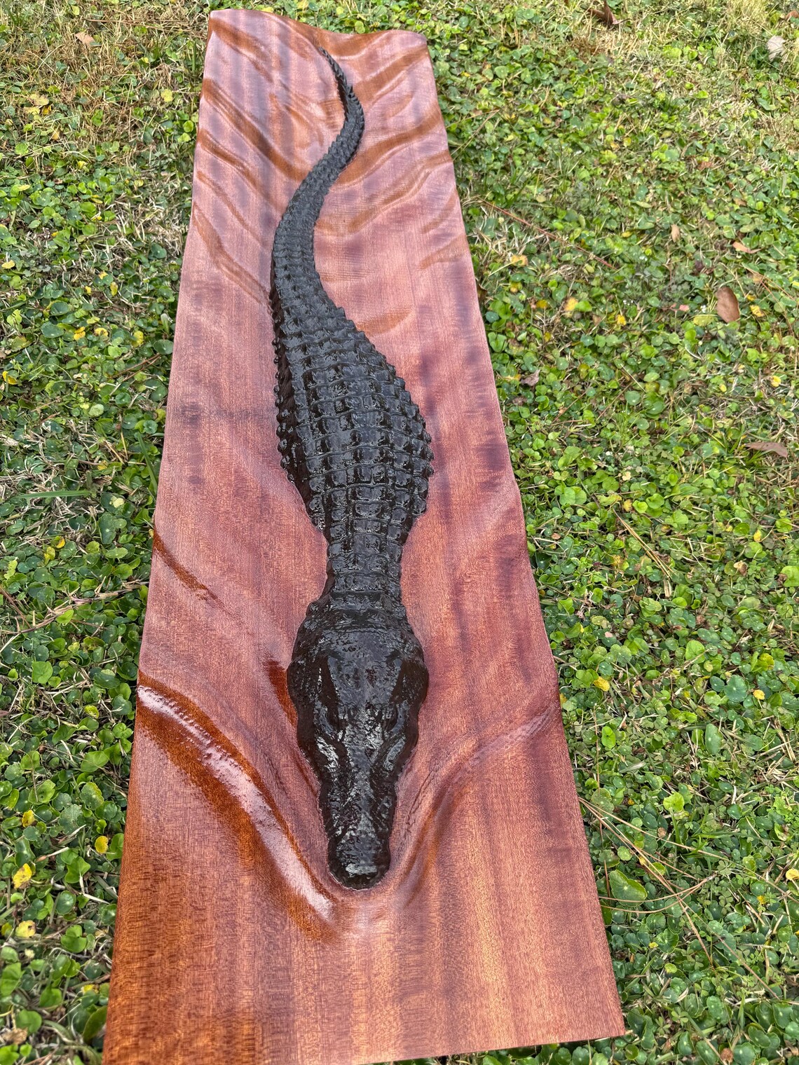 Engraved Sapele Wood Alligator Art – 48" Wall Decor - Etsy