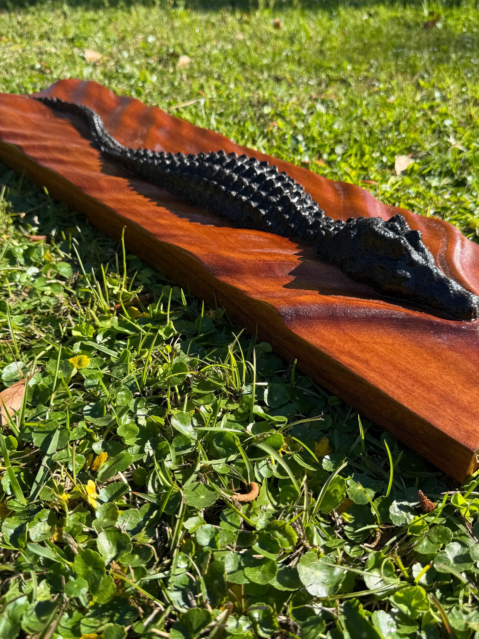 3D Alligator Wood Carving - African Sapele, Florida Art - Etsy