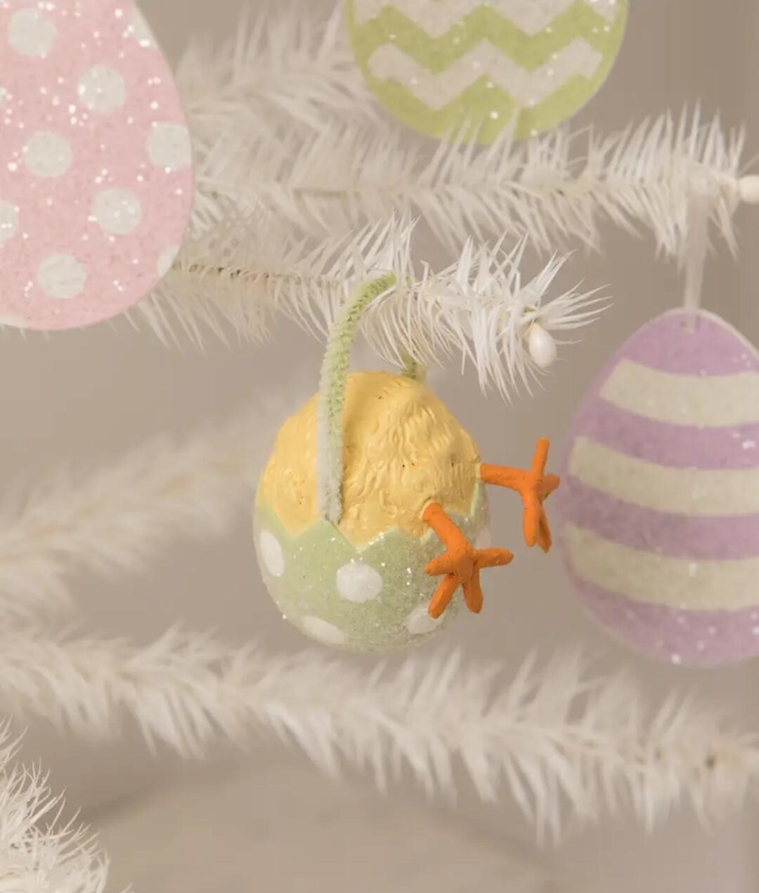 Bethany Lowe Easter Spring Chickie Tail Egg Ornament~ Assorted - Etsy