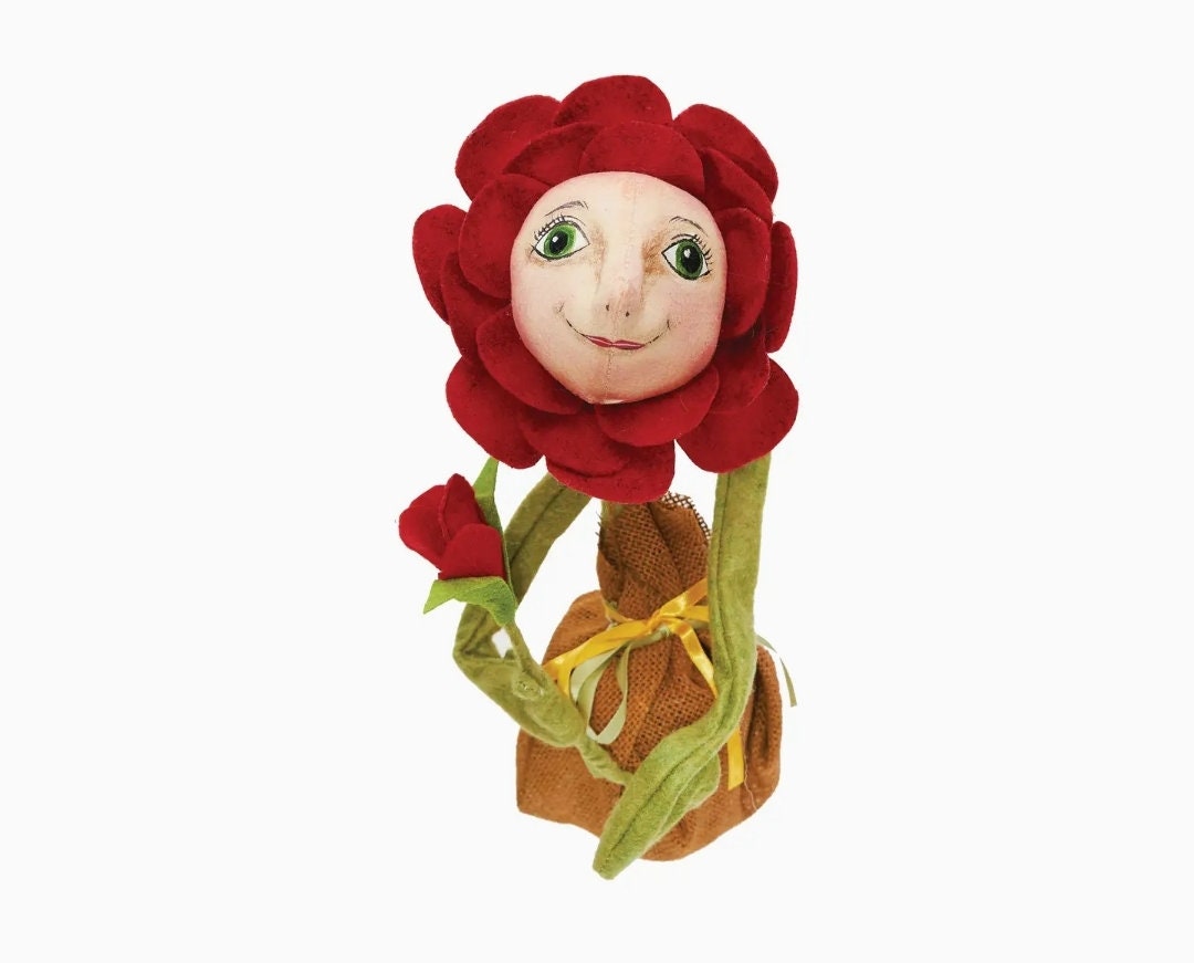 Gathered Traditions Poppy Sunflower Art Doll Red Joe Spencer - Etsy