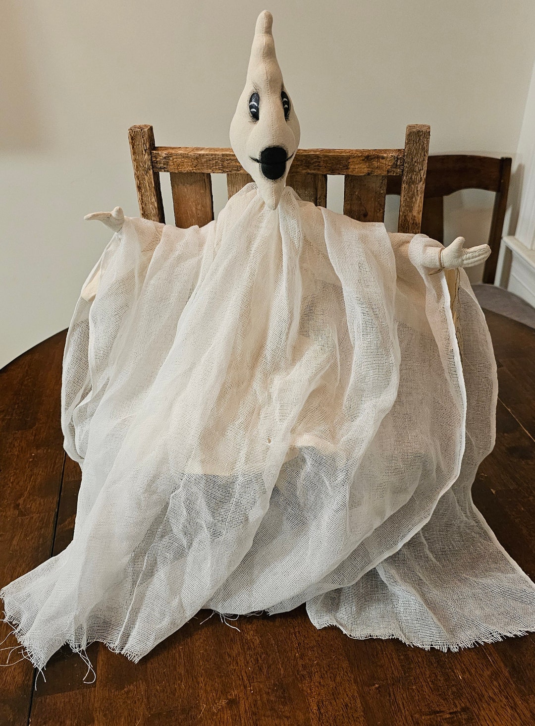 Halloween Ghost Art Doll Gareth Folk Art Hand Painted Prim Country Joe ...