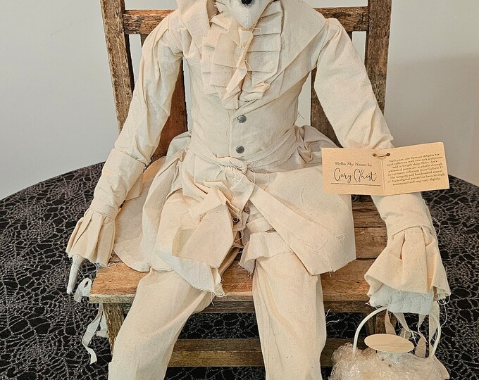 Gary Ghost Gathered Traditions Art Doll Joe Spencer Halloween - Etsy