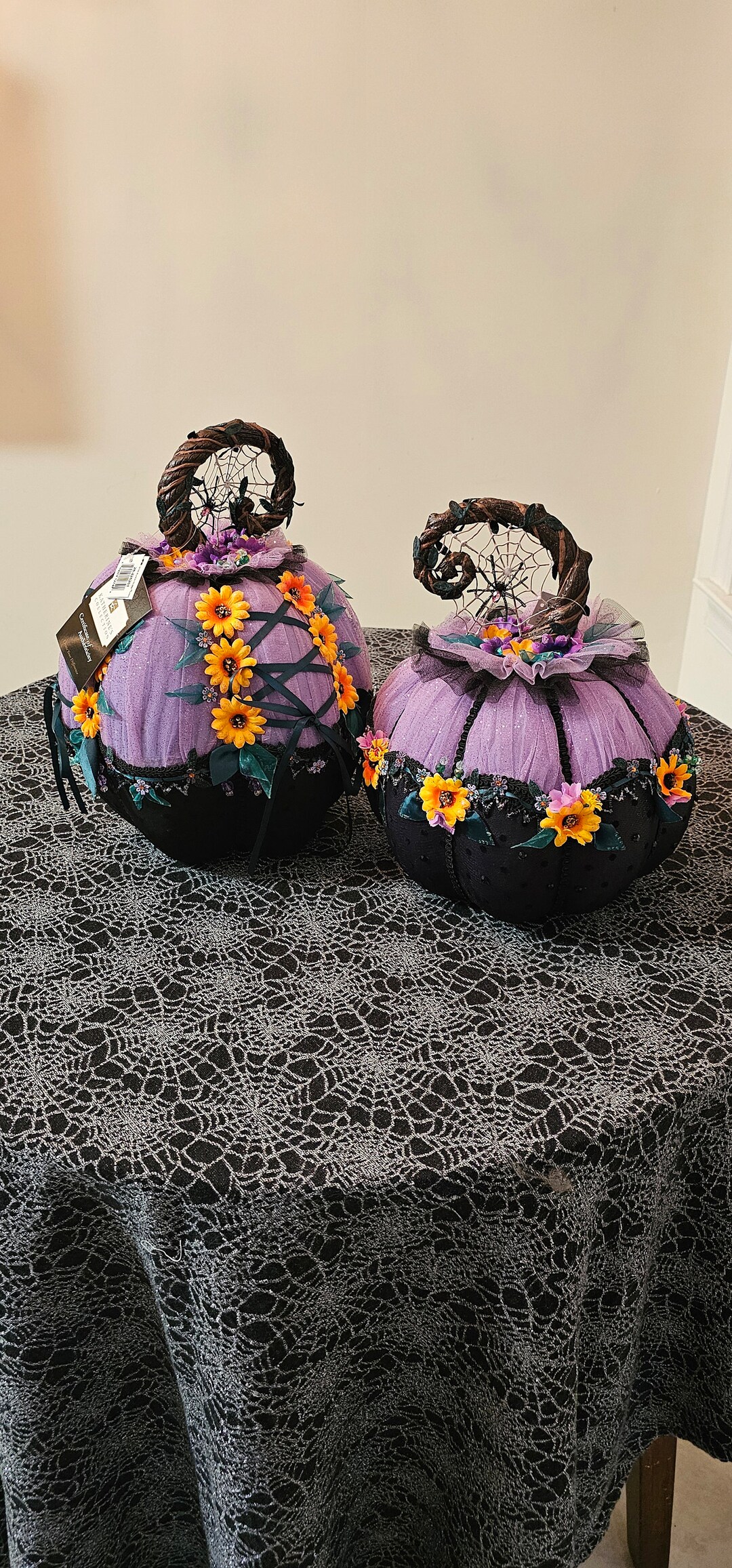 Katherine's Collection Jacks and Cats Pumpkins Set of 2 Halloween ...