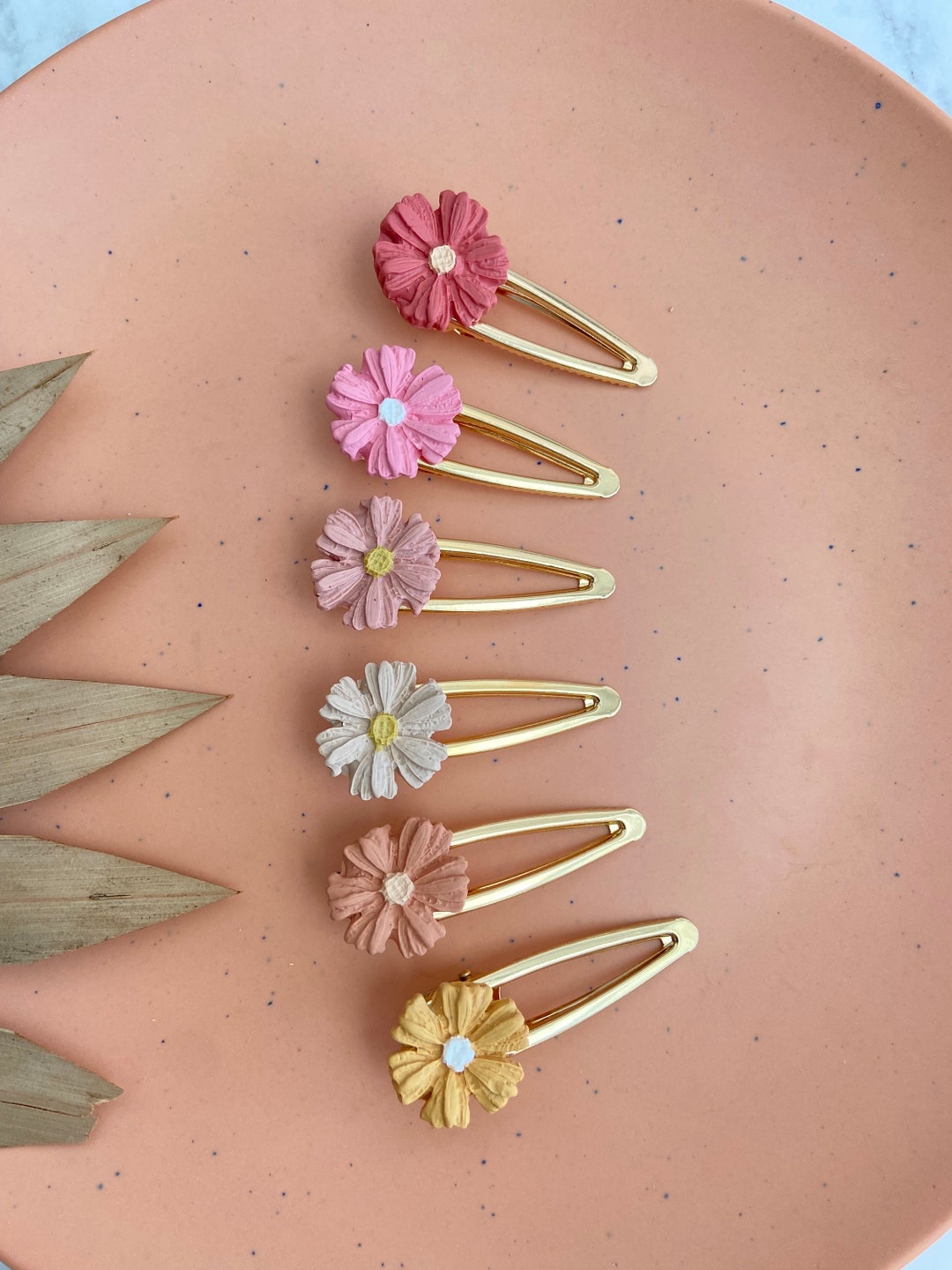 Boho Flower Hair Clip, No Slip Hair Grip, Neutral Barrette, Floral Hair ...