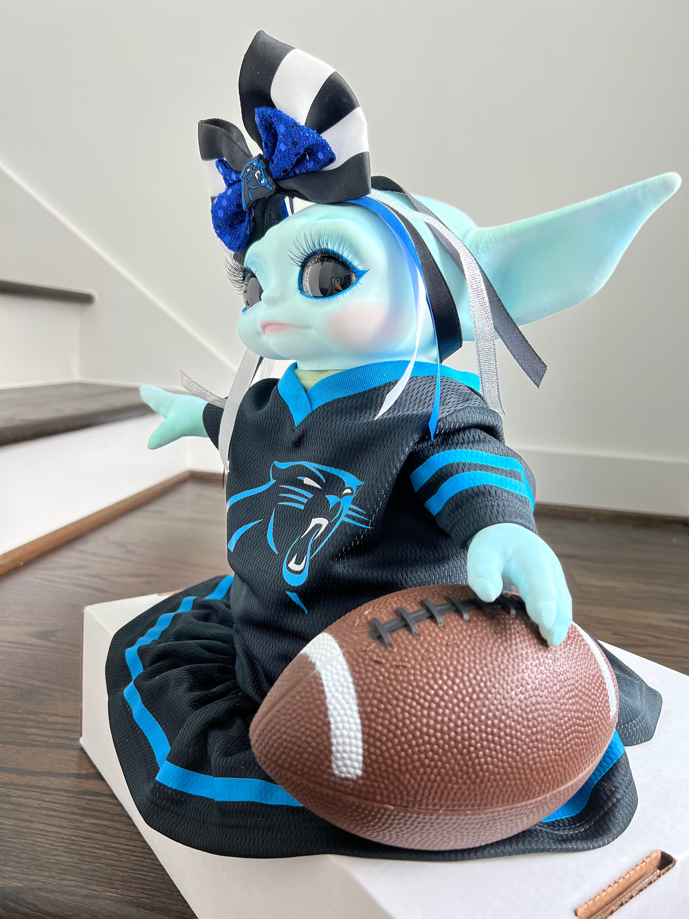 NFL Custom Painted* Baby Yoda, Grogu, Carolina Panthers Cheerleader ...