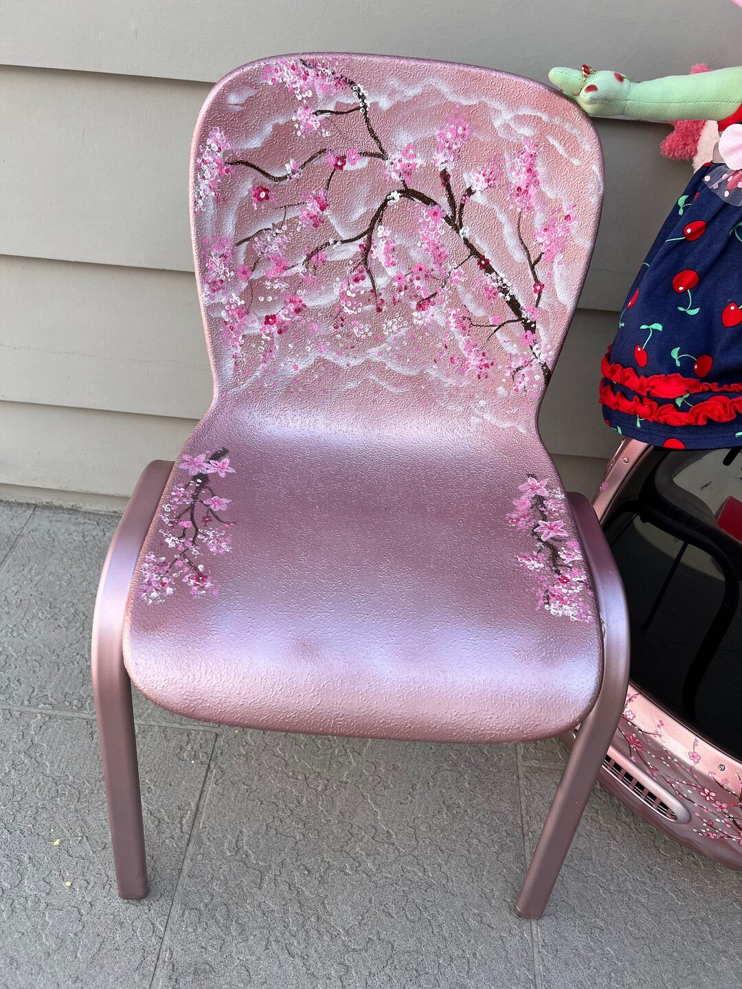SOLD OUT! Cherry Blossom Chair for Your Child or Doll Sakura Themed - Etsy