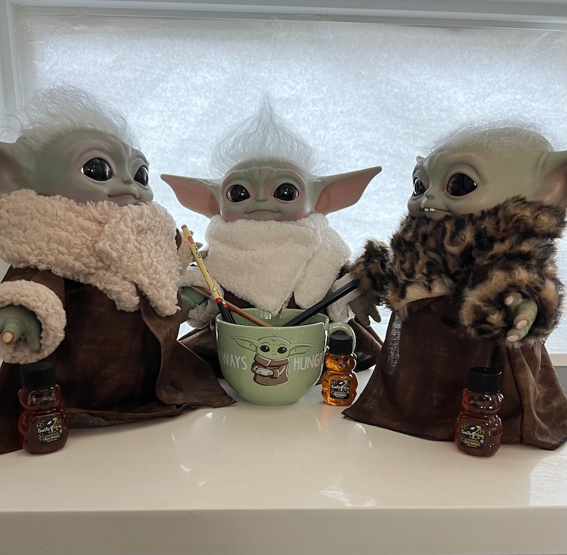 Custom Painted Baby Yoda Reborn Doll Realistic Grogu Bantha Rare Finds ...