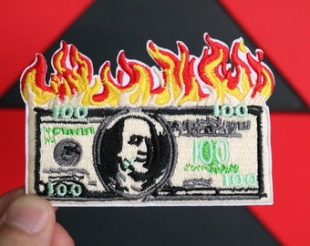 Money Iron on Patch | Etsy