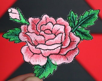 Pink Rose Patch | Etsy