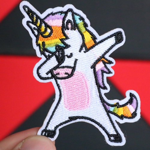 Unicorn Embroidered Patch Iron On Sew On Unicorn Face Etsy