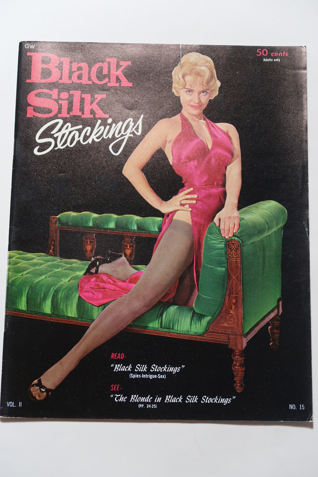 Black Silk Stockings 1960 Risque Magazine Etsy
