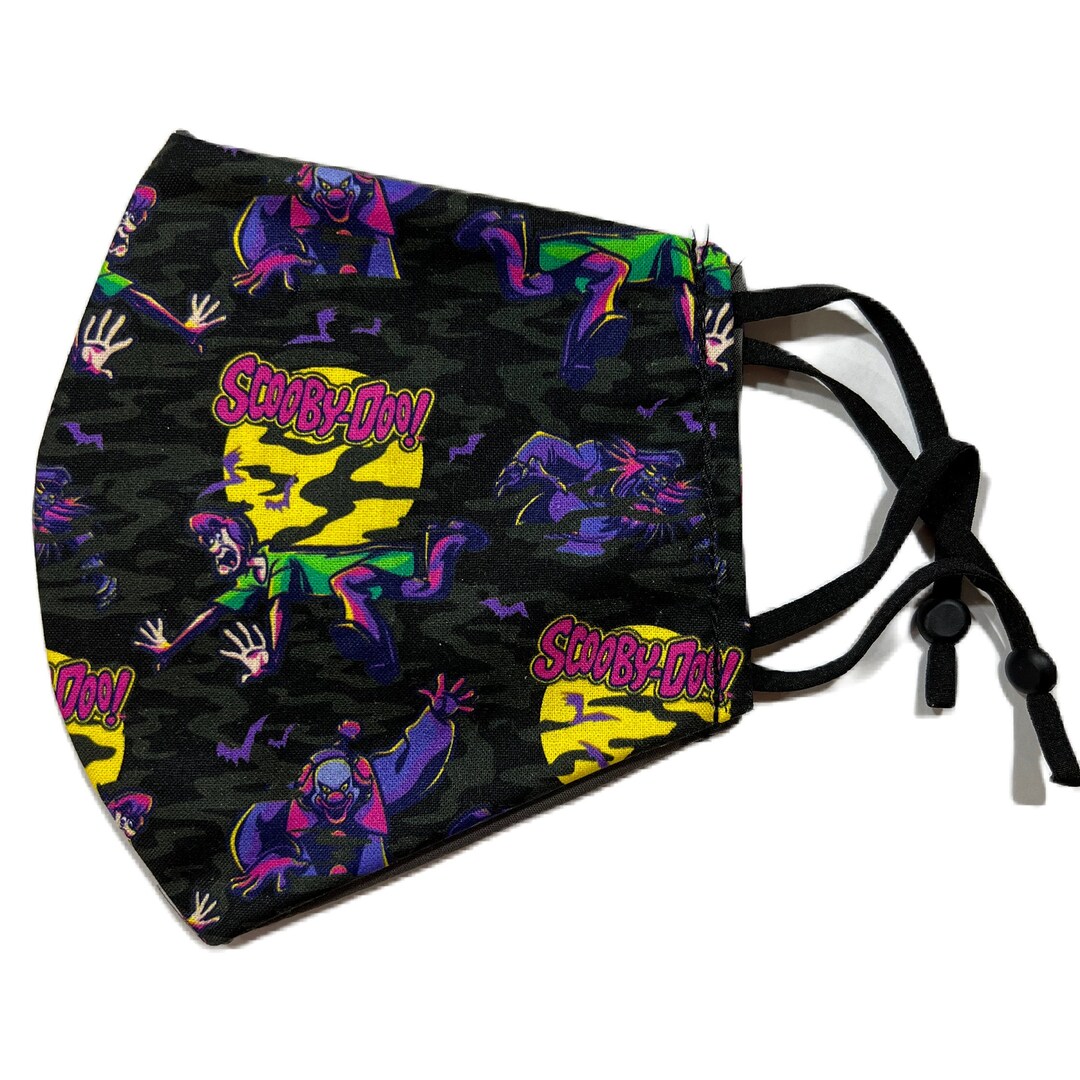 SCOOBY DOO adjustable Elastic Adult Size Triple Layer Face Mask - Etsy