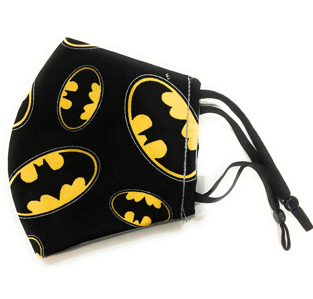 BATMAN adjustable Elastic Adult Size Triple Layer Face Mask - Etsy